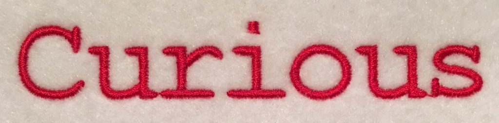 Lettering: Curious Complete - EmbroideryWare